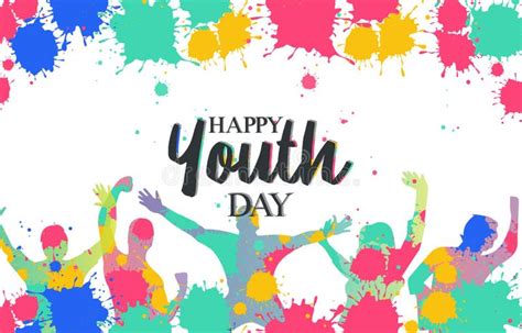 International Youth Day Poster Background Stock Illustrations 3282