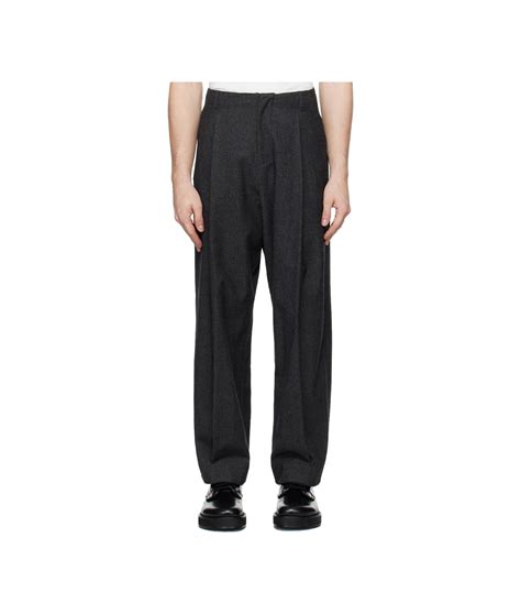 Ader Error Grey Trousers In Black Modesens