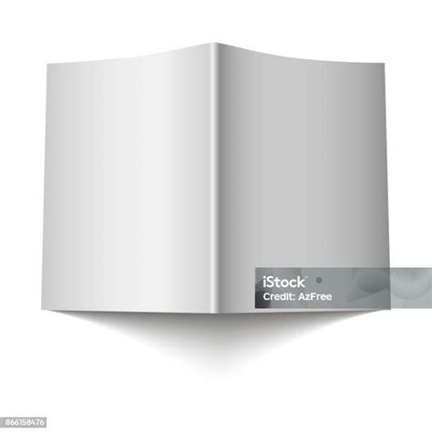 빈 열 잡지 책 소책자 안내 책자 흰색 배경에 고립 벡터 일러스트입니다 공란에 대한 스톡 벡터 아트 및 기타 이미지 공란