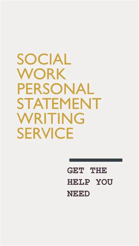 Social Work Personal Statement Writing Service Grammarholic