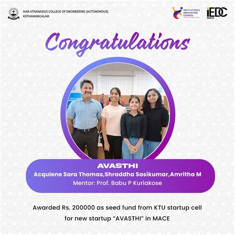 Ktustartup Mentalhealthrevolution Avasthi Innovation Entrepreneurship Seedfunding