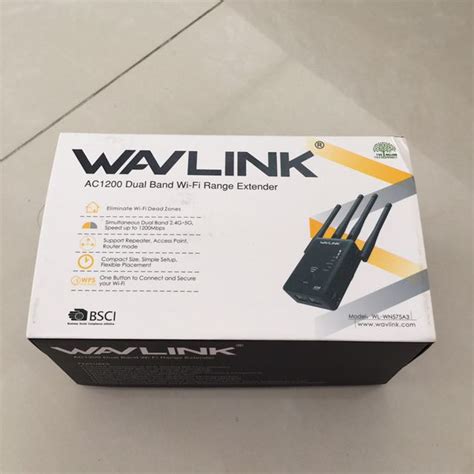 WAVLINK WL WN575A3 AC1200 Dual Band WiFi Range Extender Computers Tech Parts Accessories