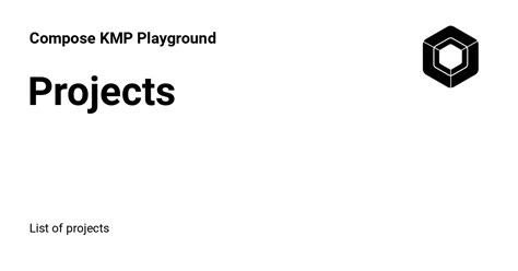 Projects Compose Kmp Playground