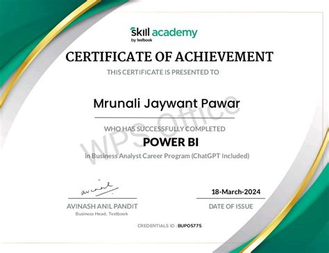 Powerbi Dataanalytics Skillacademytestbook Mrunali Pawar