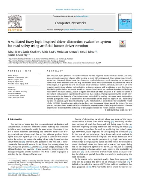 Pdf A Validated Fuzzy Logic Inspired Driver Distraction Evaluation