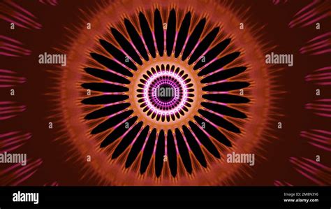Colorful Circle Fractal Pulsating Hypnotic Vj Loop 3d Render