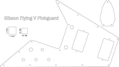 Gibson Flying V Scratchplate Files Svg Dxf Pdf Crv3d And Crv Etsy