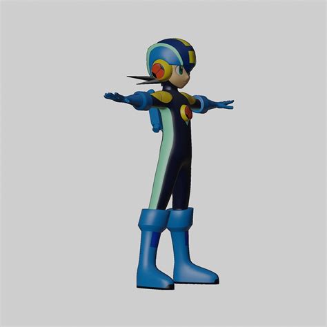 3d Model Megaman Exe Model Vr Ar Low Poly Cgtrader