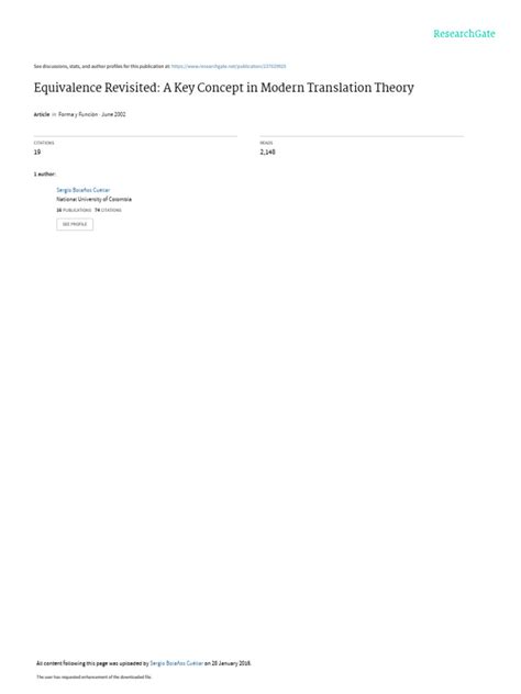 Equivalence Revisited A Key Concept In Modern Tran Pdf Translations