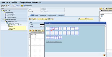 designing table in smartform sapcodes
