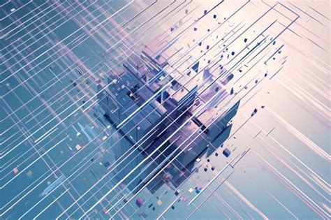 Premium Photo Grid Space Meets Geometric Elegance In Stunning 3d Cube