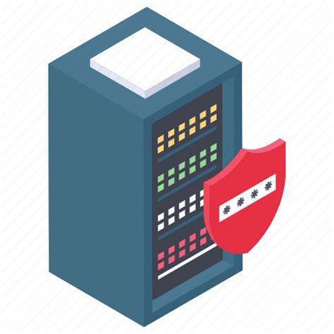 Protected Data Secure Data Server Antivirus Server Protection Server Security Icon