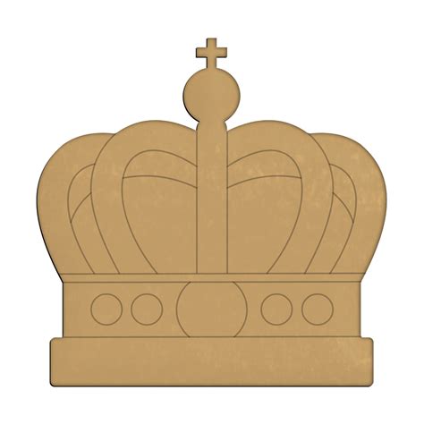 Base Mdf 20cm Engraved Crown — Hobby Island Uk