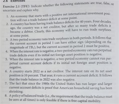 Solved 26 ﻿exercisesexercise 21 Tfu ﻿indicate Whether