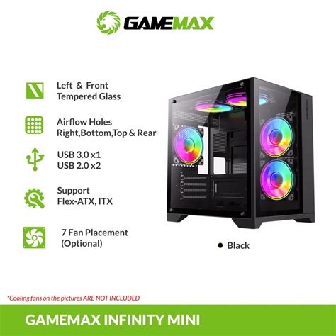 Jual Casing Komputer Gaming Gamemax Infinity Mini M Atx Itx Shopee Indonesia