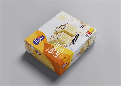 Packaging Design Tiara Sponge Layer Cake On Behance