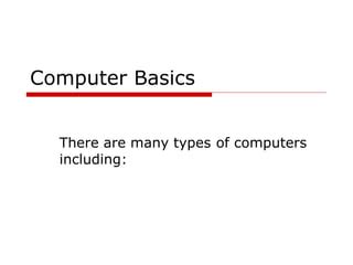 Computer Basics Cte I Computer Basics PPT