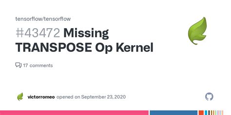 Missing Transpose Op Kernel · Issue 43472 · Tensorflowtensorflow · Github