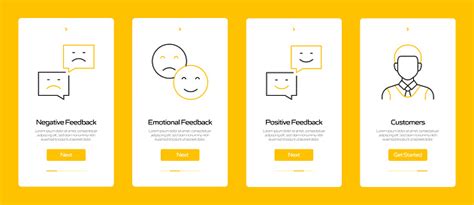평면 아이콘이 있는 모바일 앱 페이지 화면에 대한 설문조사 및 평가 개념 Ux Ui 디자인 템플릿 벡터 일러스트레이션 Brand Name Online Messaging