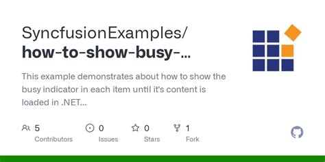 Github Syncfusionexampleshow To Show Busy Indicator In Each Item In