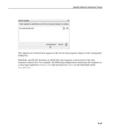 Simulink Control Design 93 The Signals You Selected Now Appear In The List Of Step Response