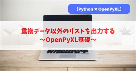Python重複データ以外のリストを出力するOpenPyXL基礎