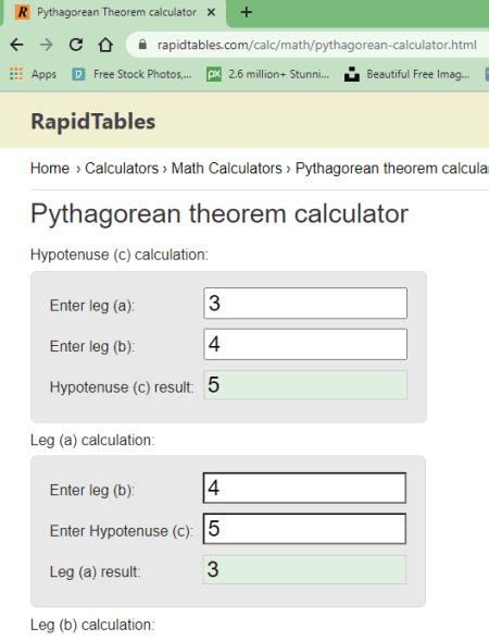 Best Free Online Pythagorean Theorem Calculator Websites