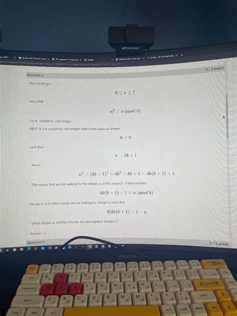 Solved Find An Integer A Such That N U Mod If N Is A Chegg