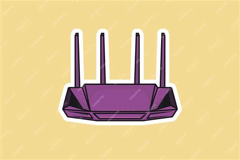 Premium Vector Modem Internet Router Sticker Technology Device Vector