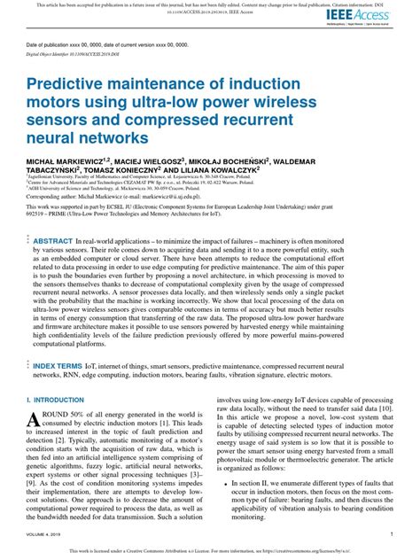 Predictive Maintenance Of Induction Motors Using U Download Free Pdf Wireless Sensor Network