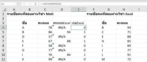 วิธีเปรียบเทียบข้อมูล 2 ตาราง ว่ามีรายการไหนตรงกัน ไม่ตรงกัน เทพเอ็กเซล Thep Excel