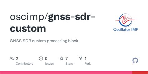 GitHub Oscimp Gnss Sdr Custom GNSS SDR Custom Processing Block