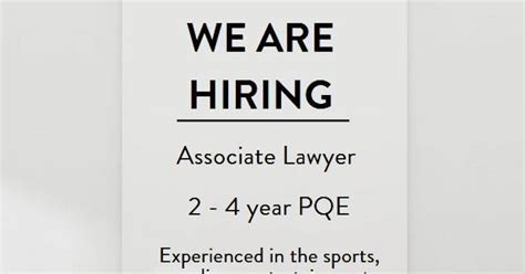 New Role Associate Lawyer 2 4 Year Pqe Level