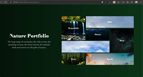 Nature Portfolio In HTML CSS README Md At Master Brijesh Adeshara Nature Portfolio In HTML CSS