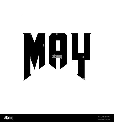 May Letter Logo Design For Technology Company May Logo Design Black And White Color Combination