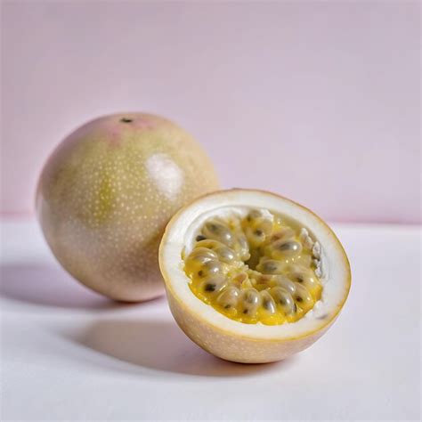 Passion Fruit On White Background Premium Ai Generated Image
