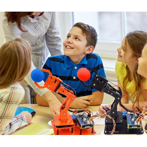 Adeept 5 Dof Programmable Robotic Arm Orange Kit For Raspberry Pi Robotshop