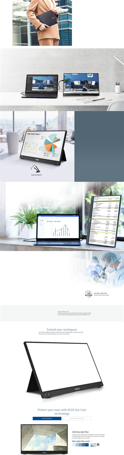 Asus Mb Acv Zenscreen Fhd Usb C Ips Portable Monitor Ca