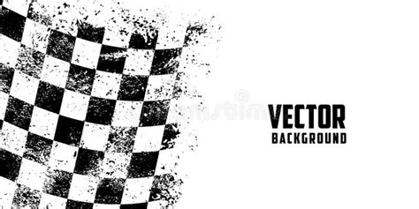 Formula 1 Flag Monochrome Vintage Background Stock Vector