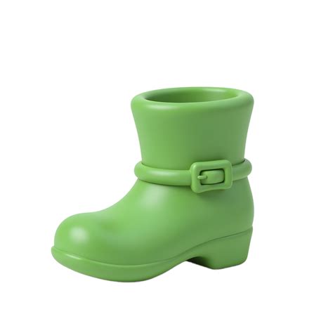 A Simple Green Boot Smooth Minimalist 3d Render 55353309 Png