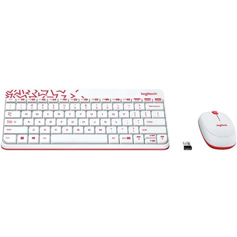 Logitech Mk240 Keyboard Wireless Combo พร้อม Mouse สีขาว แดง ขนาดเล็ก มีภาษาไทย Shopee Thailand
