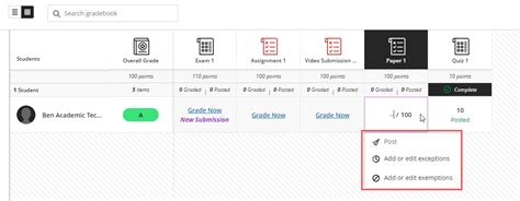 Blackboard Ultra Grade Details TIPS