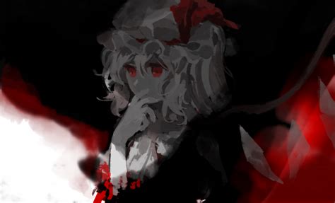 Kaigen 1025 Flandre Scarlet Touhou Commentary Request 1girl Ascot Blood Blood On Arm
