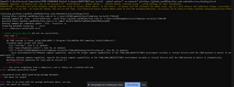 Error When Install Tiny Cuda Issue Nerfstudio Project Nerfstudio Github