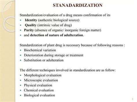 Plant Drug Standardization Ppt