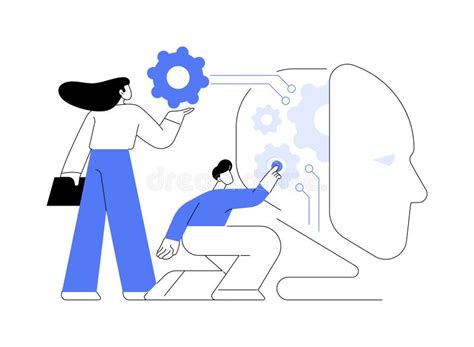 machine learning isolated cartoon vector illustrations stock vector