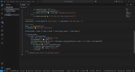 Python Streamlit Webapp Personallibrary Coding Learning Fakiha