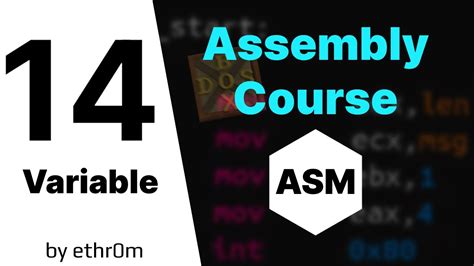 كورس أسمبلي 8086 المتغيرات Assembly 8068 Course Variables 014