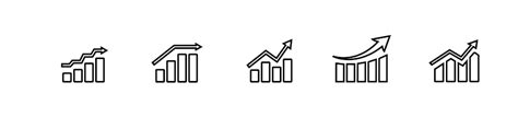 성장하는 그래프 아이콘을 설정합니다 벡터 그림입니다 가리키기에 대한 스톡 벡터 아트 및 기타 이미지 가리키기 개념 개발 Istock