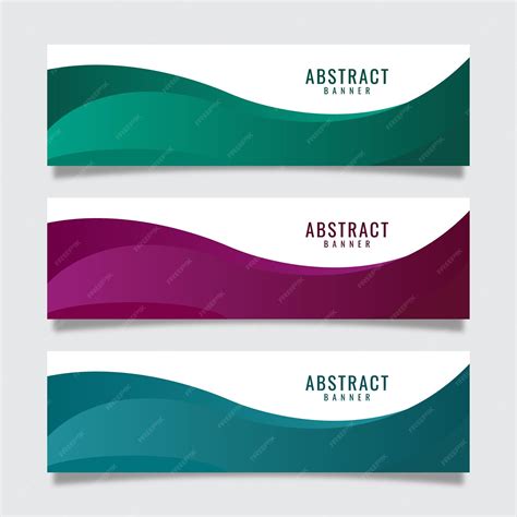 Premium Vector Vector Modern Web Business Banner Template With Wavy Style For Background